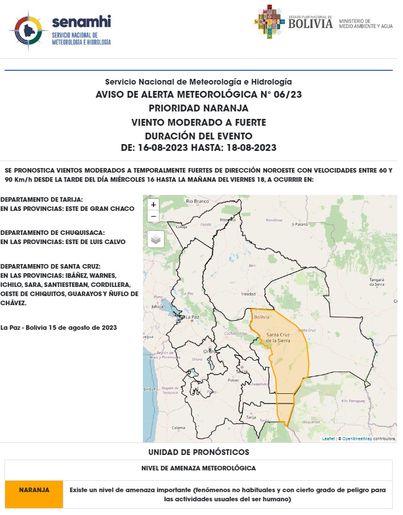 Senamhi emite alerta naranja por vientos en tres departamentos - El ...