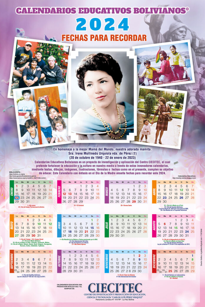 Presentan “Fechas Para Recordar” primer Calendario Educativo 2024 - El ...