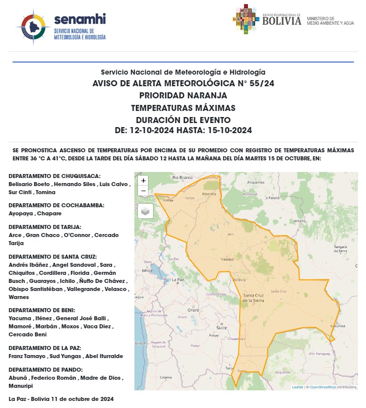 Alerta en siete regiones por temperaturas máximas - El Diario - Bolivia