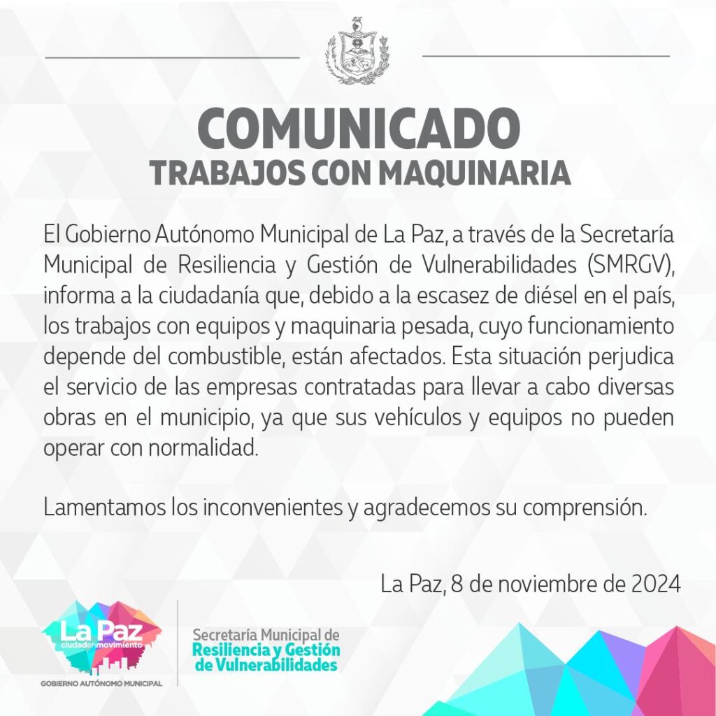 La Paz: Carros basureros, Puma Katari y maquinaria pesada suspenden ...