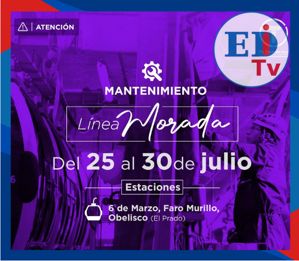 Línea Morada del Teleférico cerrada por seis días por mantenimiento ...