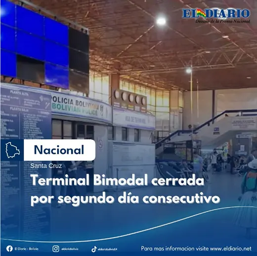 𝗧𝗲𝗿𝗺𝗶𝗻𝗮𝗹 𝗕𝗶𝗺𝗼𝗱𝗮𝗹 𝗰𝗲𝗿𝗿𝗮𝗱𝗮 𝗽𝗼𝗿 𝘀𝗲𝗴𝘂𝗻𝗱𝗼 𝗱𝗶́𝗮 𝗰𝗼𝗻𝘀𝗲𝗰𝘂𝘁𝗶𝘃𝗼 - El Diario - Bolivia